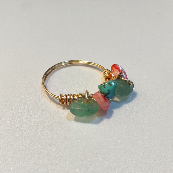 Tye's Jewels | Accessories | Ring Copper Based Wire With Cut Glass Gems ...